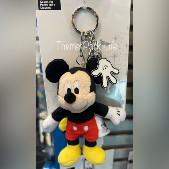 Disney | Accessories | Disney Parks Mickey Mouse Plush Keychain With Hand Charm New | Poshmark